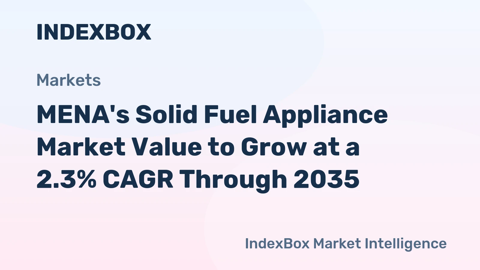 MENA's Solid Fuel Appliance Market Value to Grow at a 2.3% CAGR Through 2035