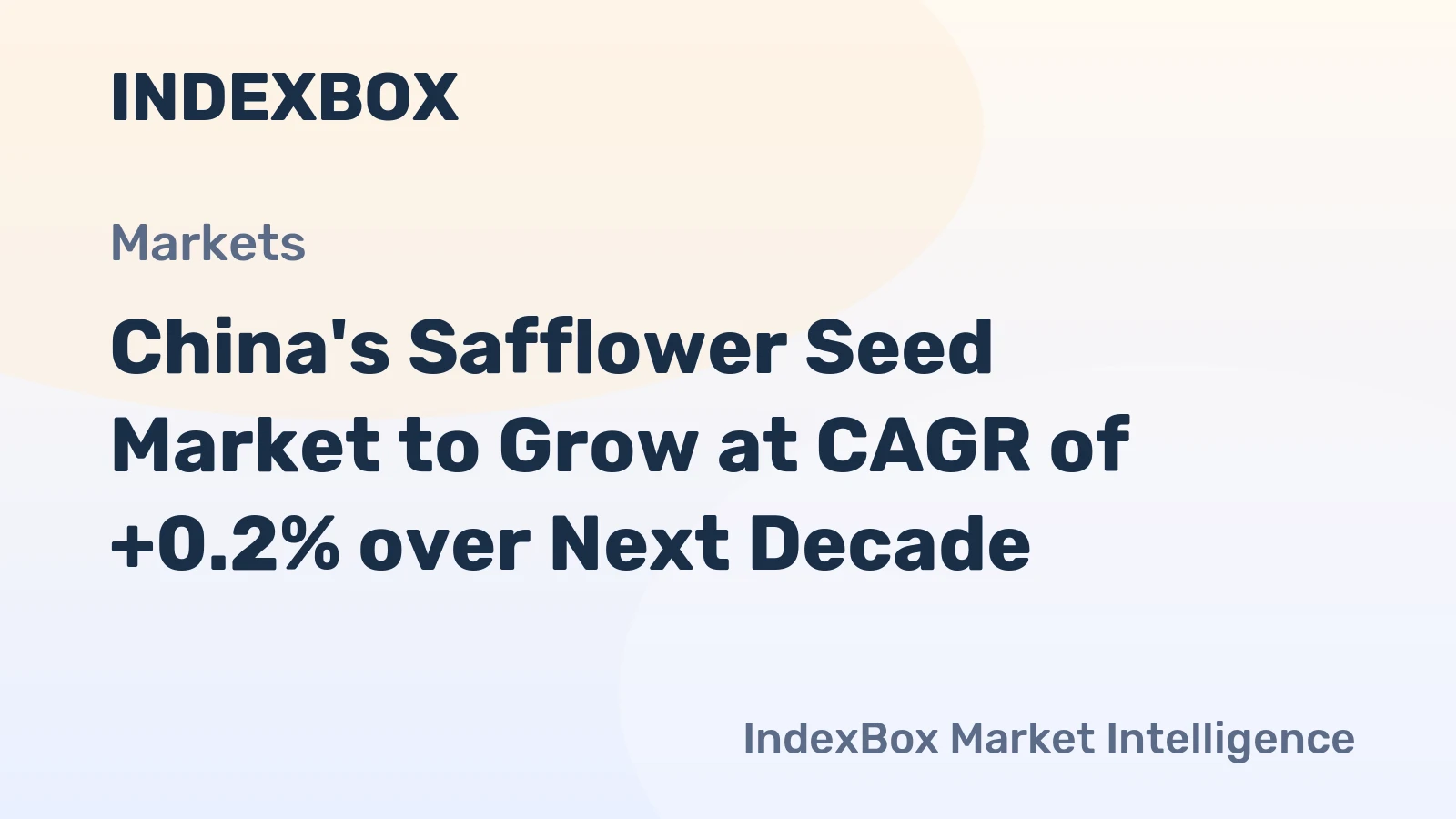 China's Safflower Seed Market to Grow at CAGR of +0.2% over Next Decade
