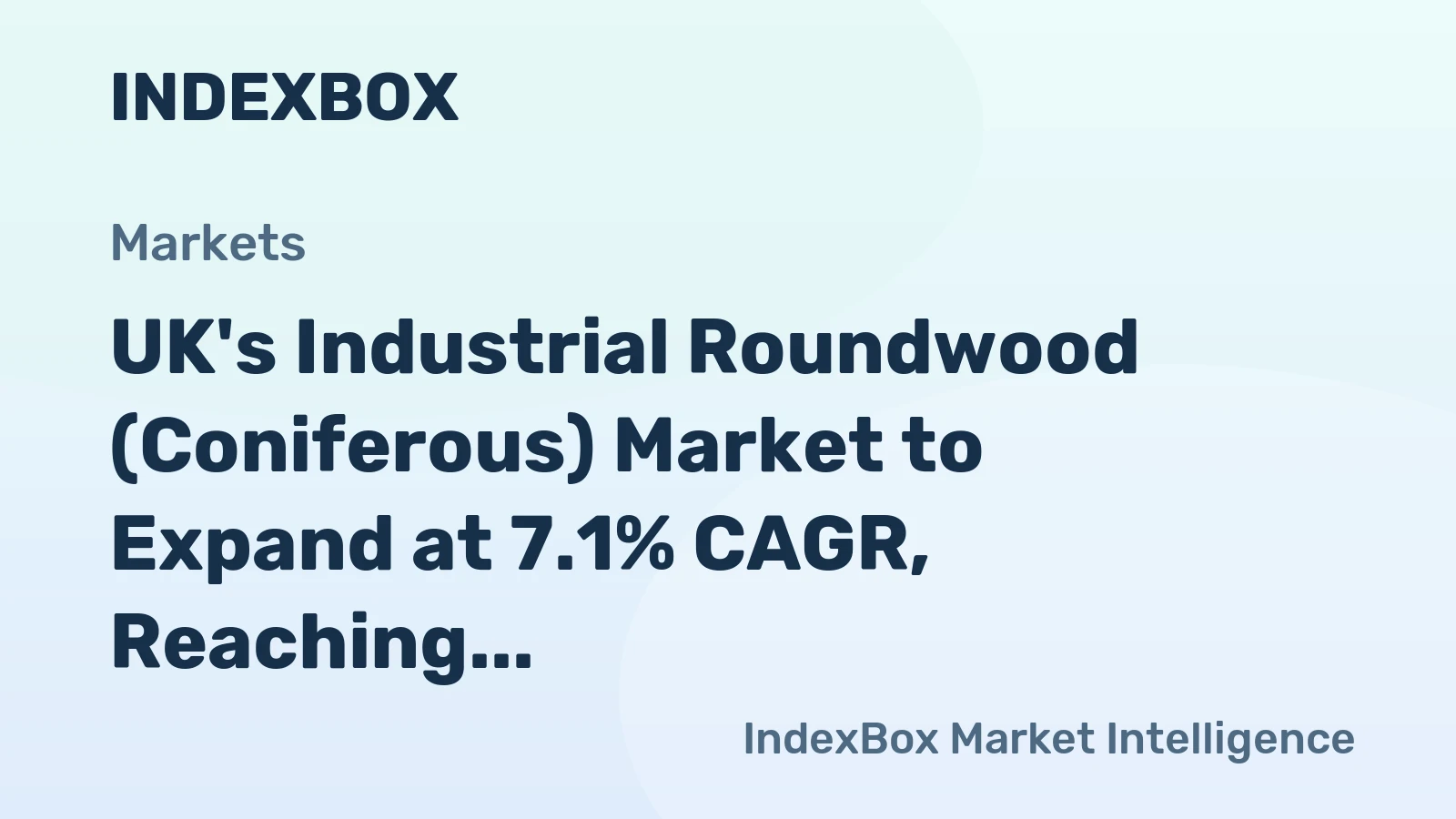 UK's Industrial Roundwood (Coniferous) Market to Expand at 7.1% CAGR, Reaching $31M by 2035