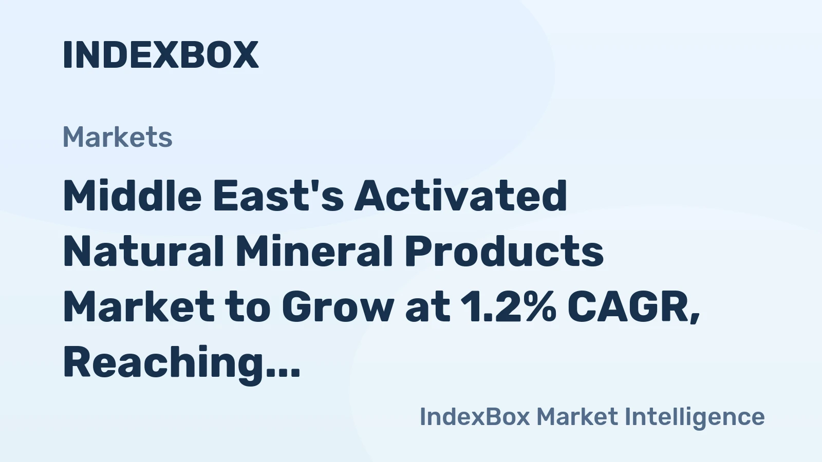 Middle East's Activated Natural Mineral Products Market to Grow at 1.2% CAGR, Reaching 676K tons by 2035