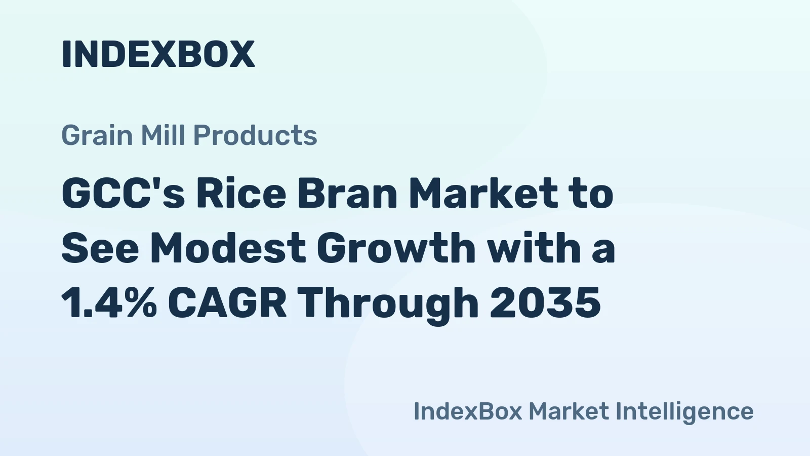 GCC's Rice Bran Market to See Modest Growth with a 1.4% CAGR Through 2035