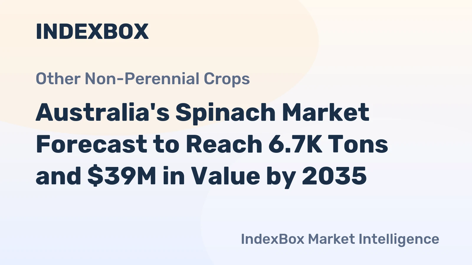 Australia's Spinach Market Forecast to Reach 6.7K Tons and $39M in Value by 2035