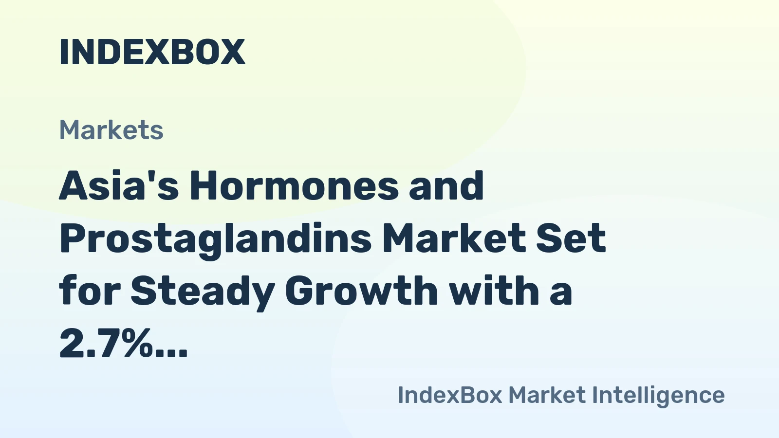 Asia's Hormones and Prostaglandins Market Set for Steady Growth with a 2.7% CAGR Through 2035