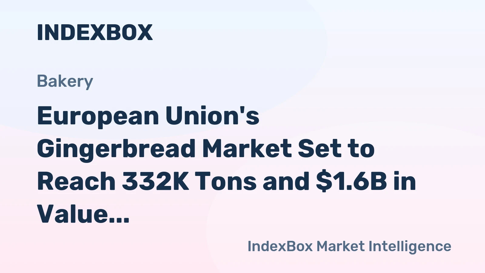 European Union's Gingerbread Market Set to Reach 332K Tons and $1.6B in Value