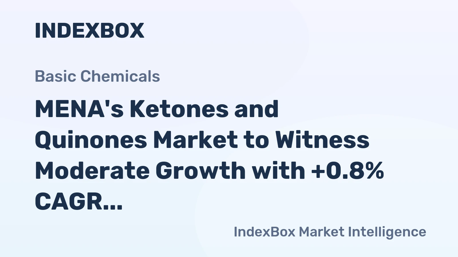 MENA's Ketones and Quinones Market to Witness Moderate Growth with +0.8% CAGR by 2035