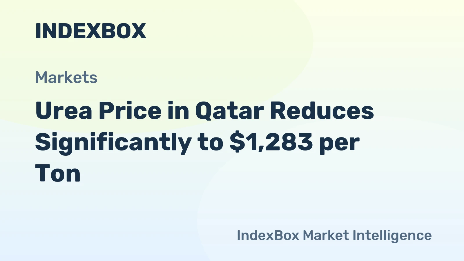 Urea Price in Qatar Reduces Significantly to $1,283 per Ton