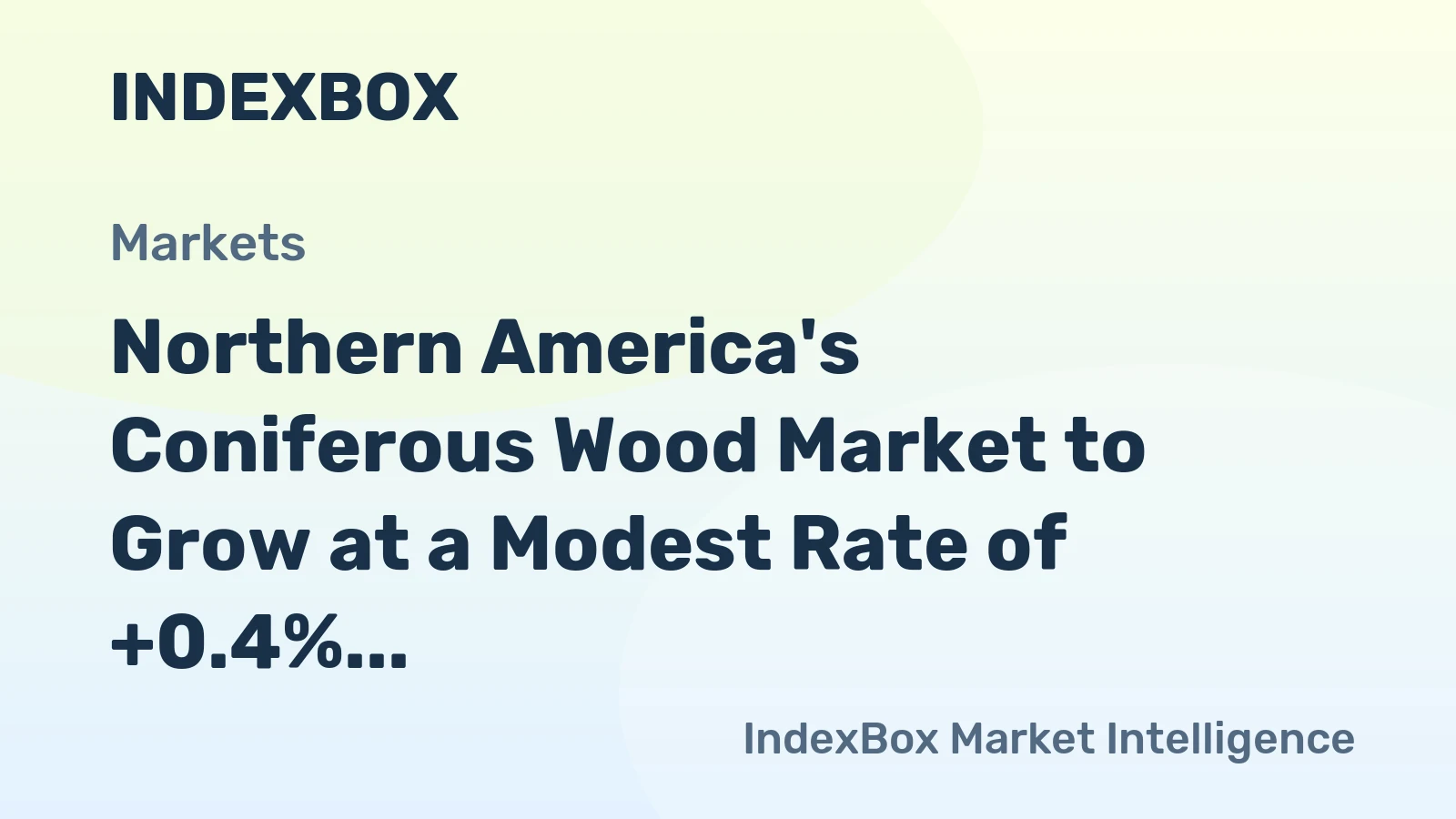 Northern America's Coniferous Wood Market to Grow at a Modest Rate of +0.4% CAGR, Reaching 443M Cubic Meters by 2035