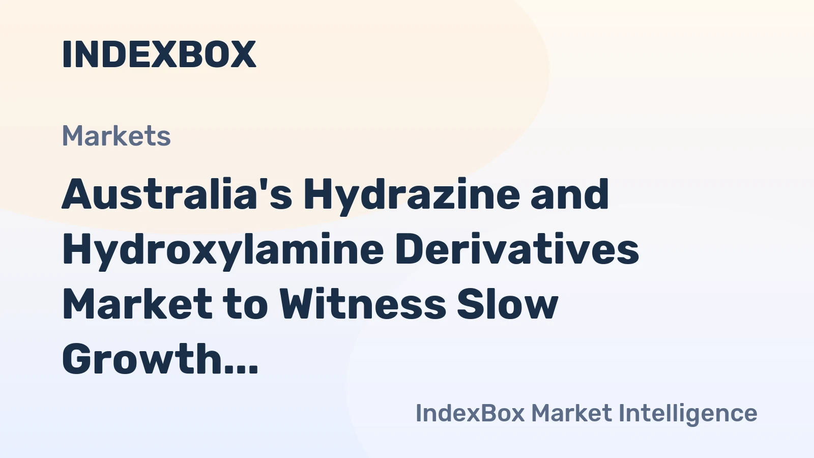Australia's Hydrazine and Hydroxylamine Derivatives Market to Witness Slow Growth with CAGR of +0.2% from 2024 to 2035