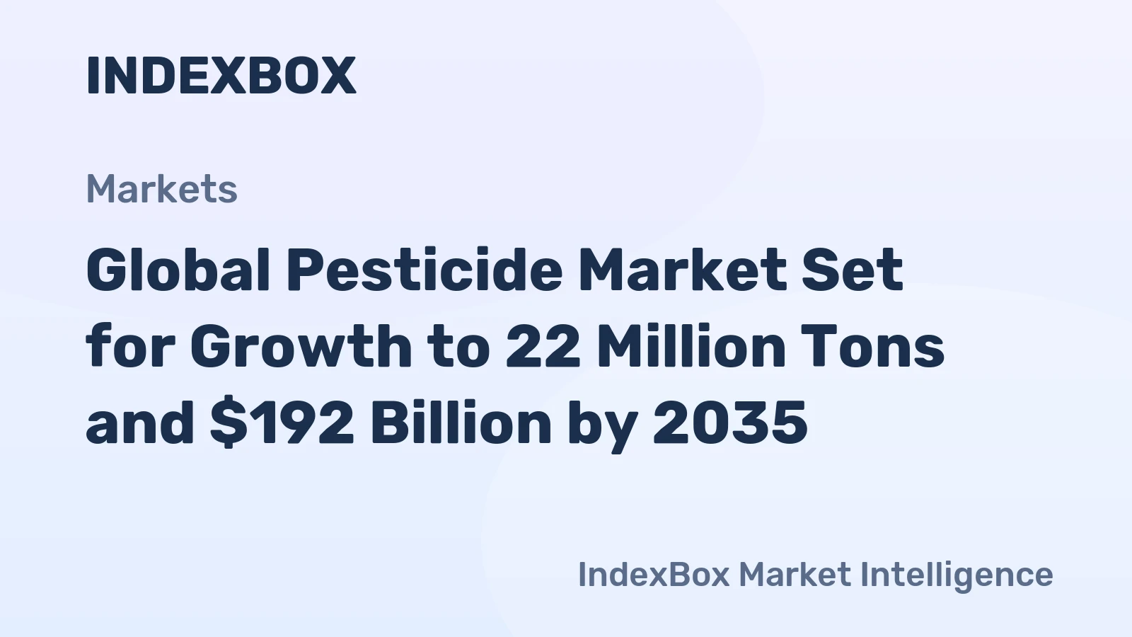 Global Pesticide Market Set for Growth to 22 Million Tons and $192 Billion by 2035