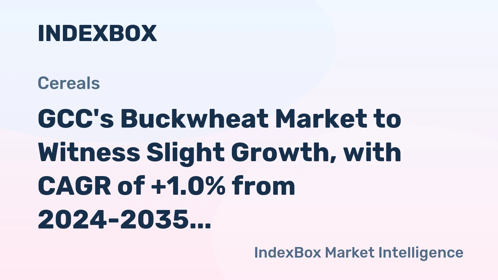 GCC's Buckwheat Market to Witness Slight Growth, with CAGR of +1.0% from 2024-2035