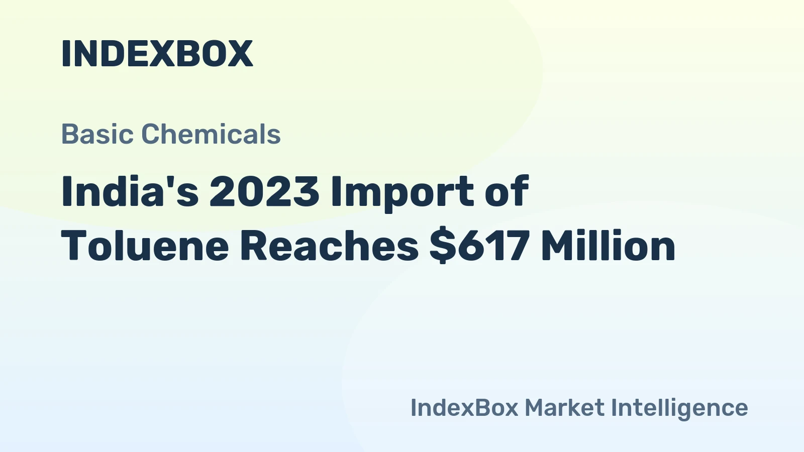 India's 2023 Import of Toluene Reaches $617 Million