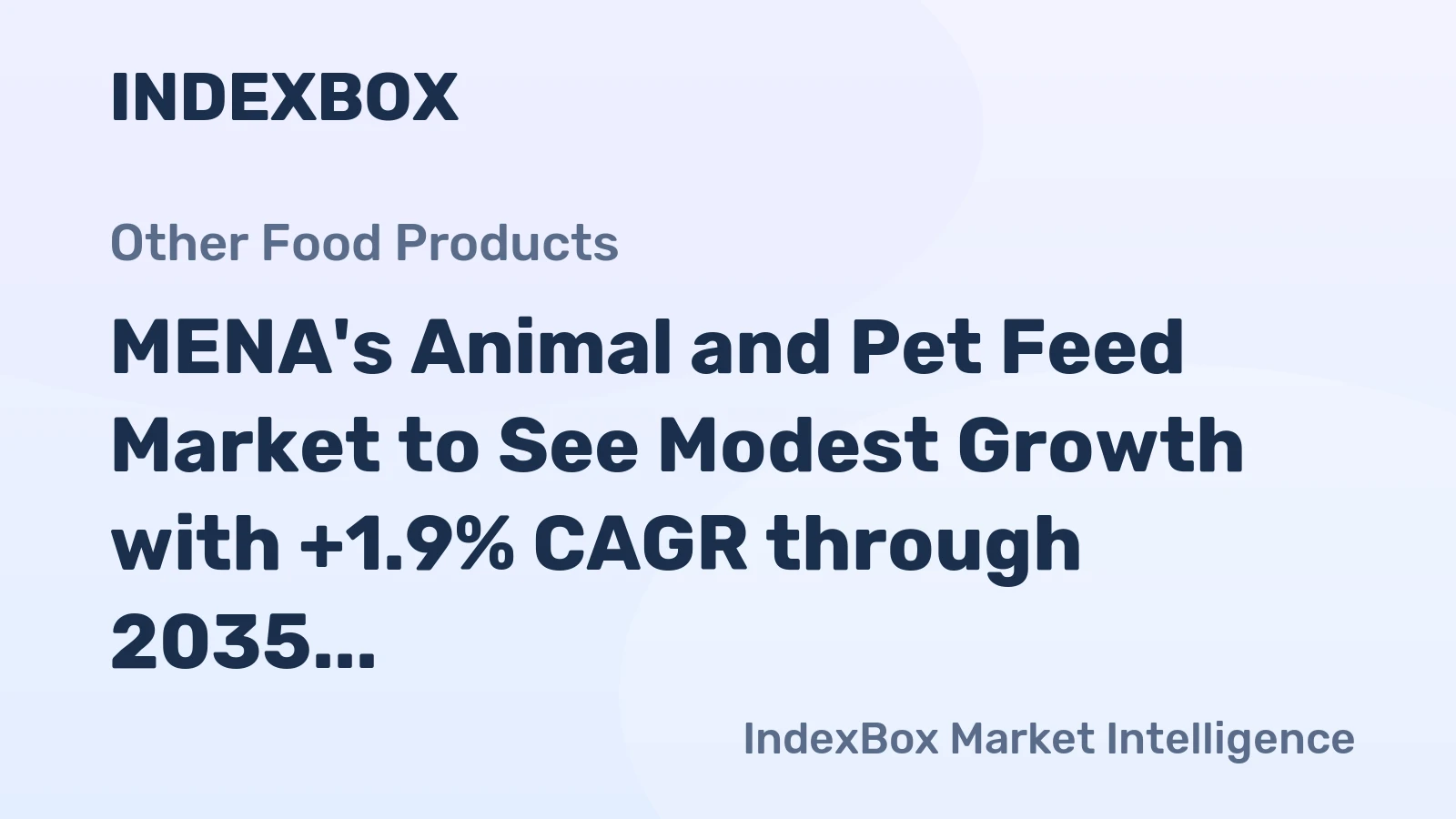 MENA's Animal and Pet Feed Market to See Modest Growth with +1.9% CAGR through 2035, Reaching 111M Tons