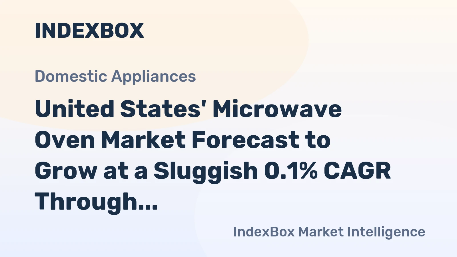 United States' Microwave Oven Market Forecast to Grow at a Sluggish 0.1% CAGR Through 2035