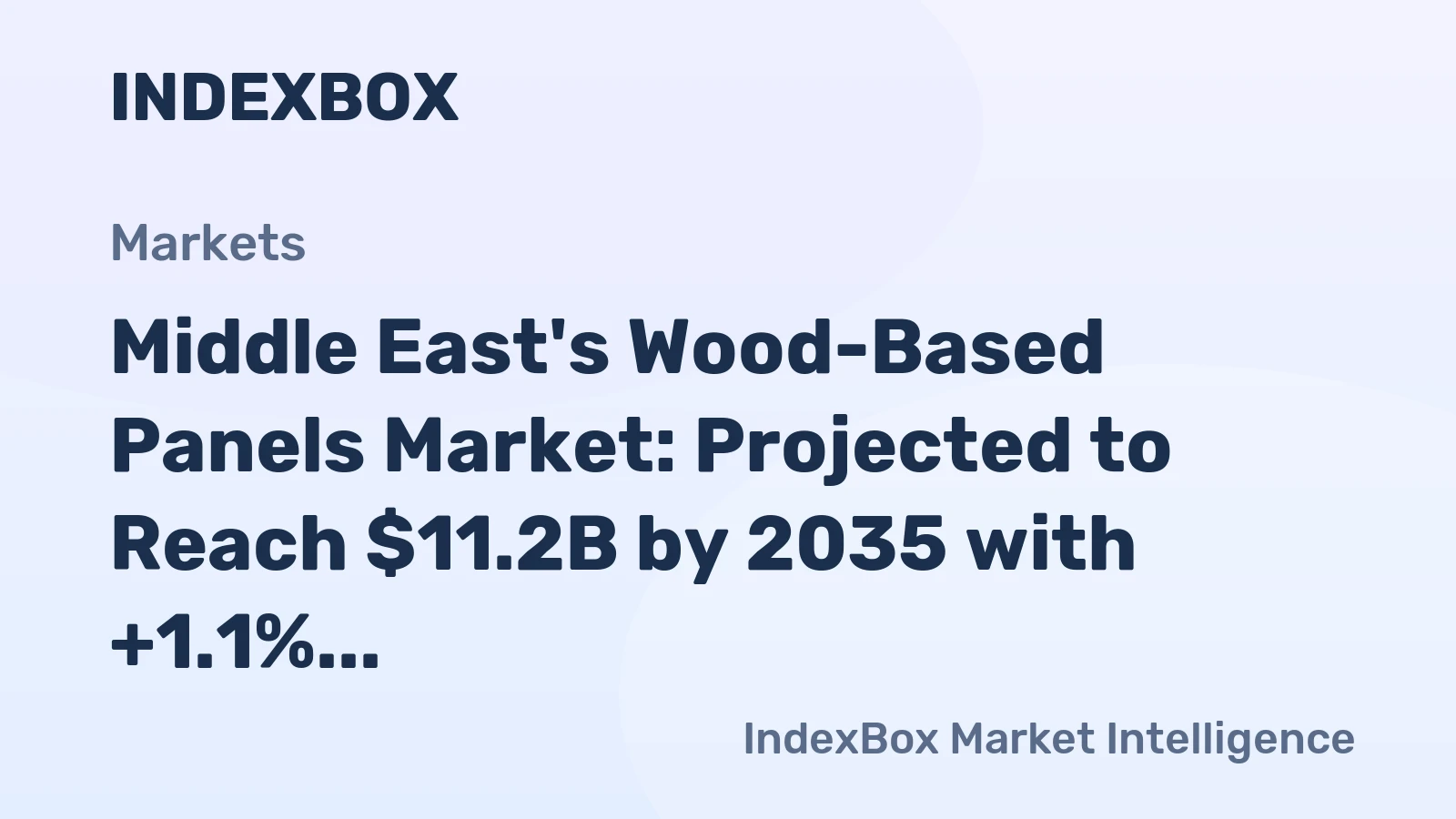 Middle East's Wood-Based Panels Market: Projected to Reach $11.2B by 2035 with +1.1% CAGR in Volume Growth