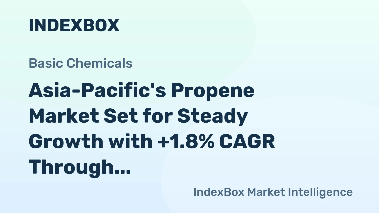Asia-Pacific's Propene Market Set for Steady Growth with +1.8% CAGR Through 2035