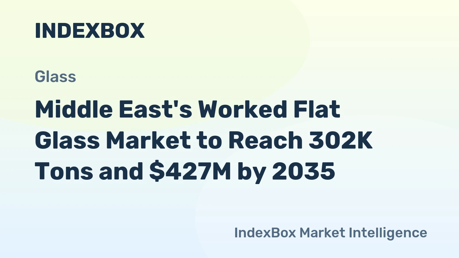Middle East's Worked Flat Glass Market to Reach 302K Tons and $427M by 2035