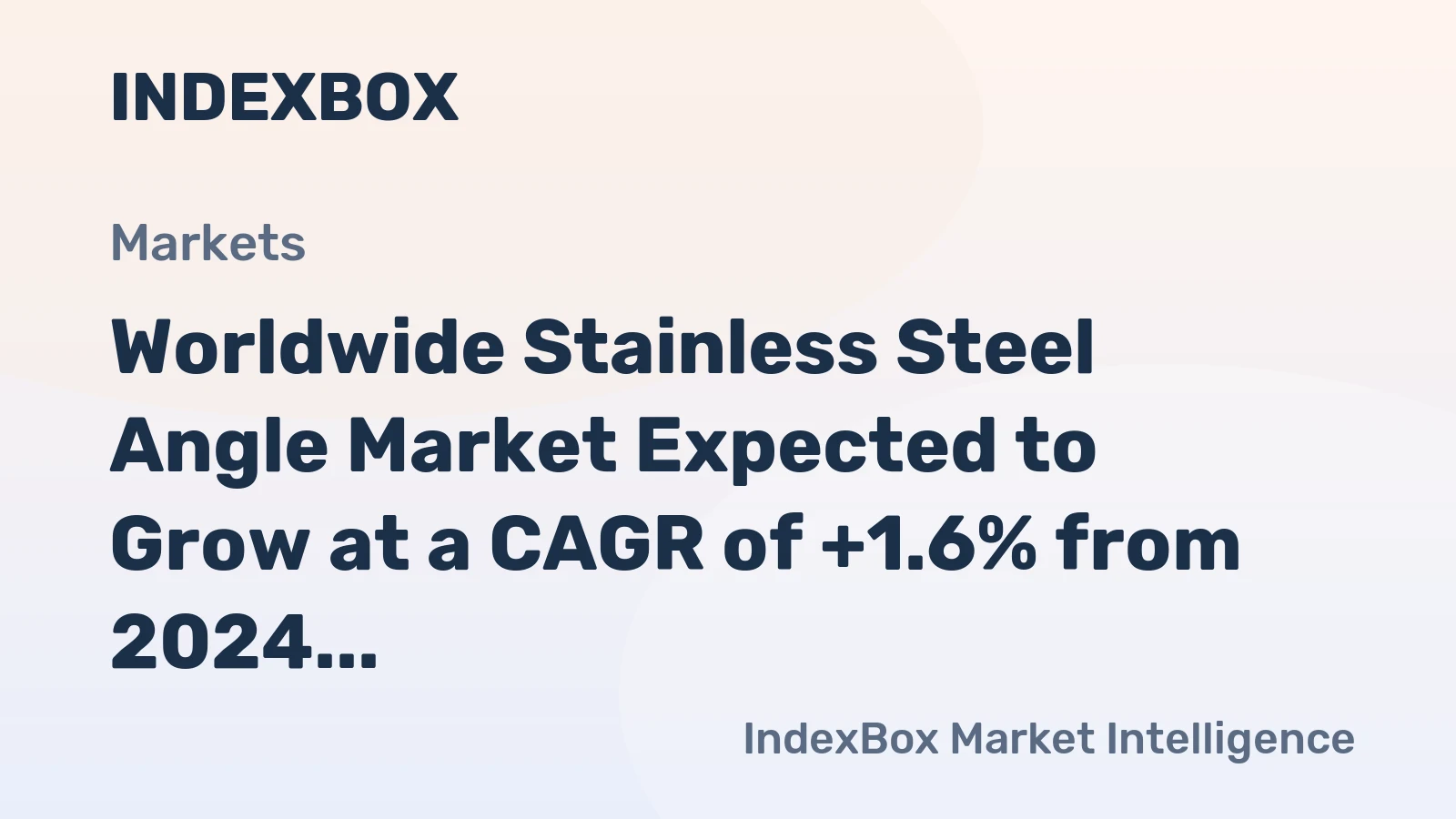 Worldwide Stainless Steel Angle Market Expected to Grow at a CAGR of +1.6% from 2024 to 2035