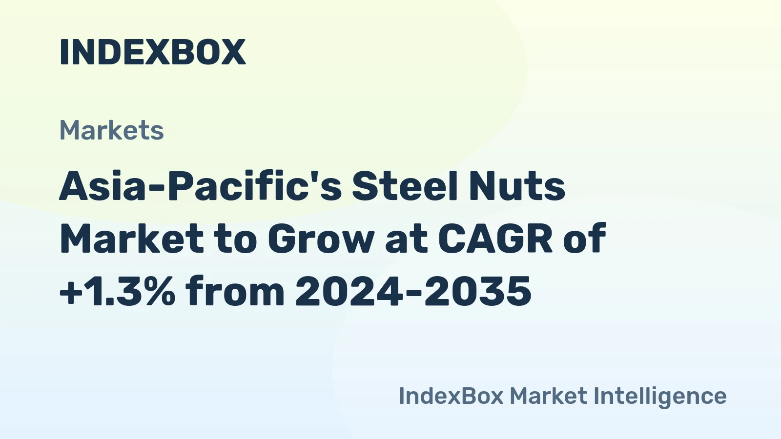 Asia-Pacific's Steel Nuts Market to Grow at CAGR of +1.3% from 2024-2035
