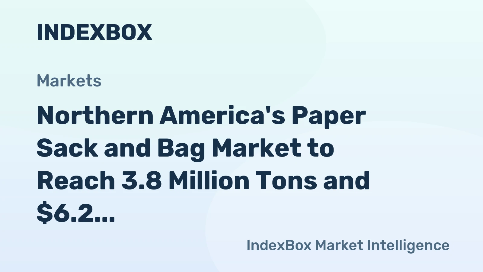 Northern America's Paper Sack and Bag Market to Reach 3.8 Million Tons and $6.2 Billion by 2035