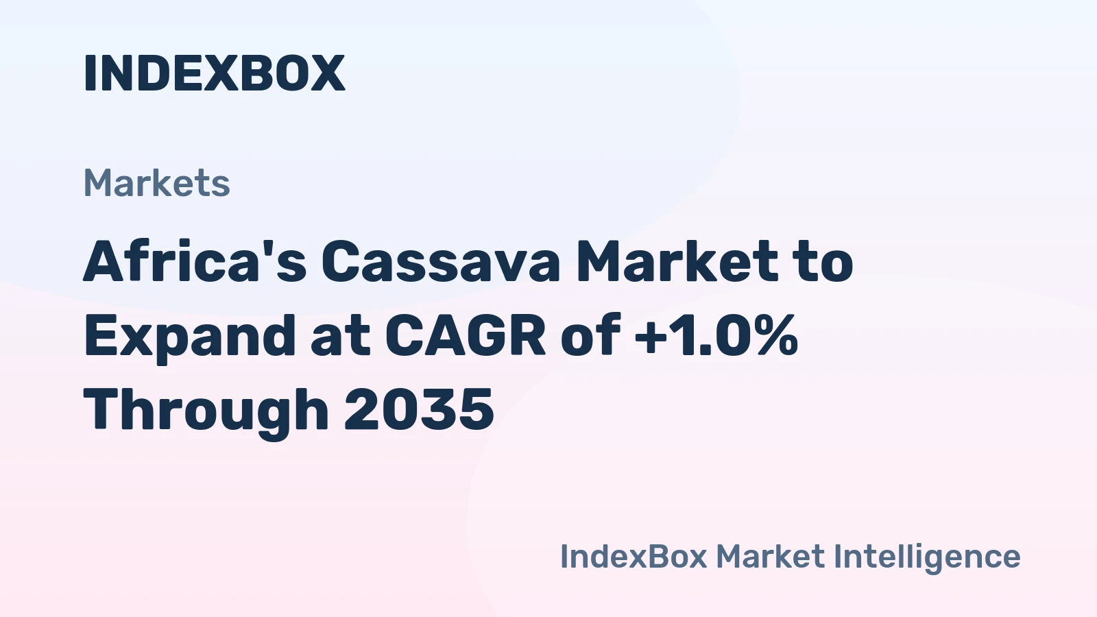Africa's Cassava Market to Expand at CAGR of +1.0% Through 2035