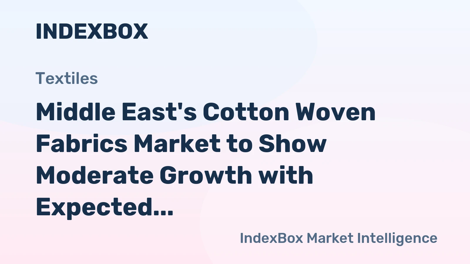Middle East's Cotton Woven Fabrics Market to Show Moderate Growth with Expected CAGR of +0.8% from 2024 to 2035