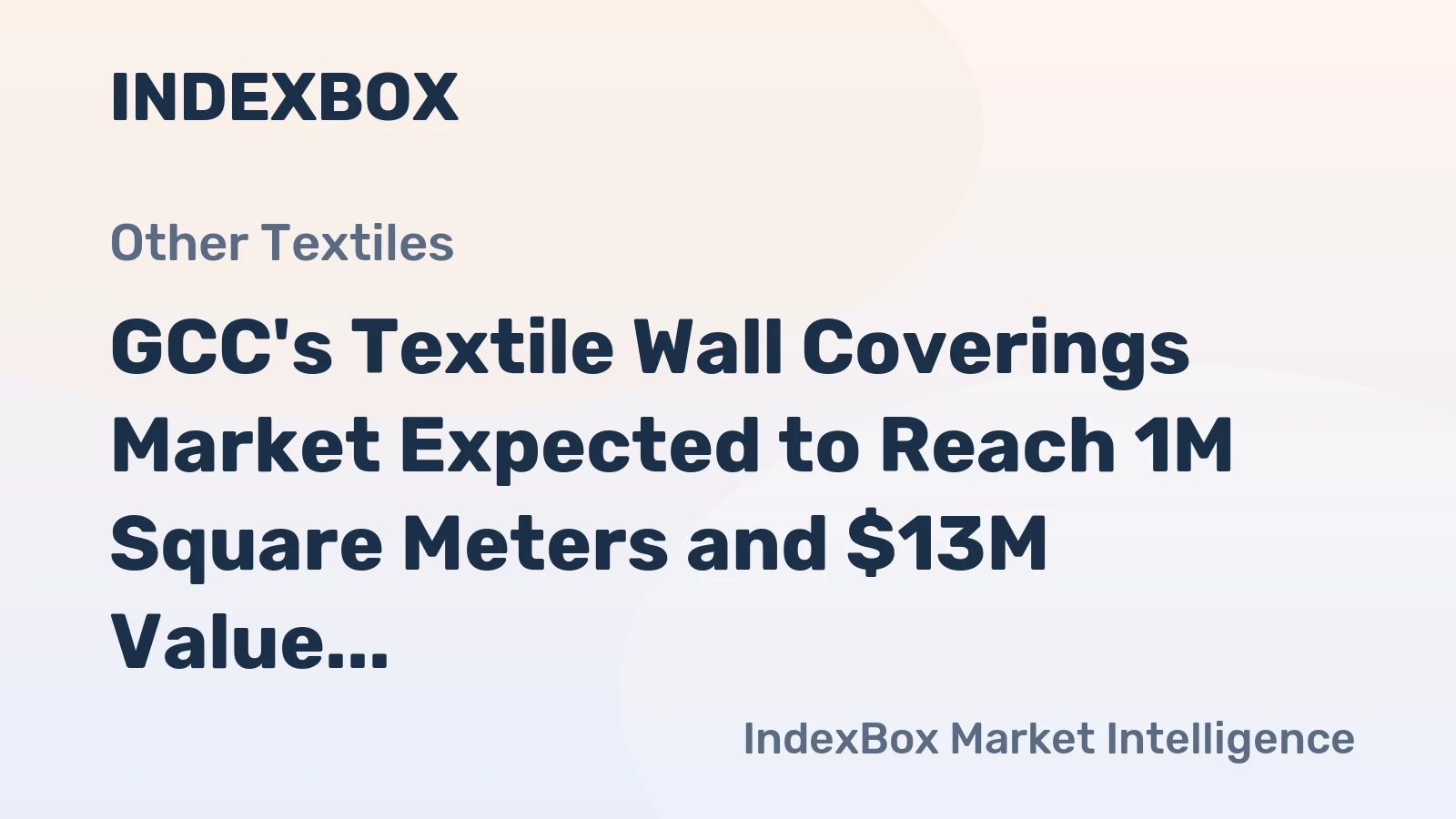 GCC's Textile Wall Coverings Market Expected to Reach 1M Square Meters and $13M Value by 2035