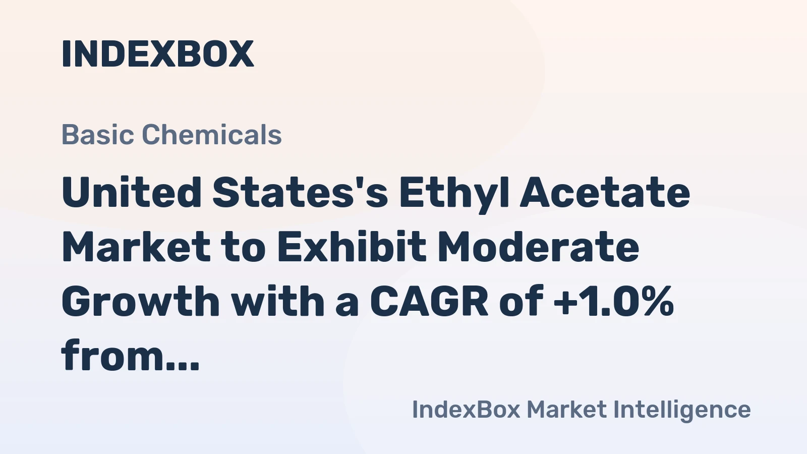 United States's Ethyl Acetate Market to Exhibit Moderate Growth with a CAGR of +1.0% from 2024-2035
