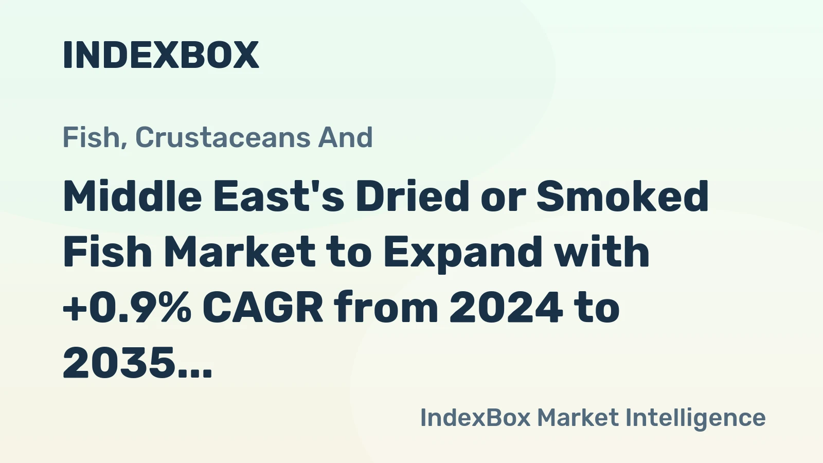 Middle East's Dried or Smoked Fish Market to Expand with +0.9% CAGR from 2024 to 2035