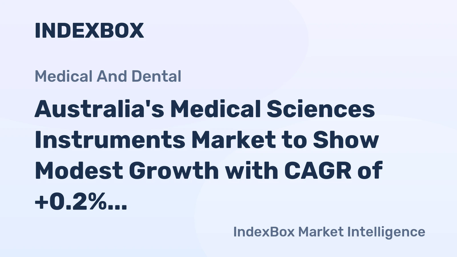 Australia's Medical Sciences Instruments Market to Show Modest Growth with CAGR of +0.2% from 2024 to 2035