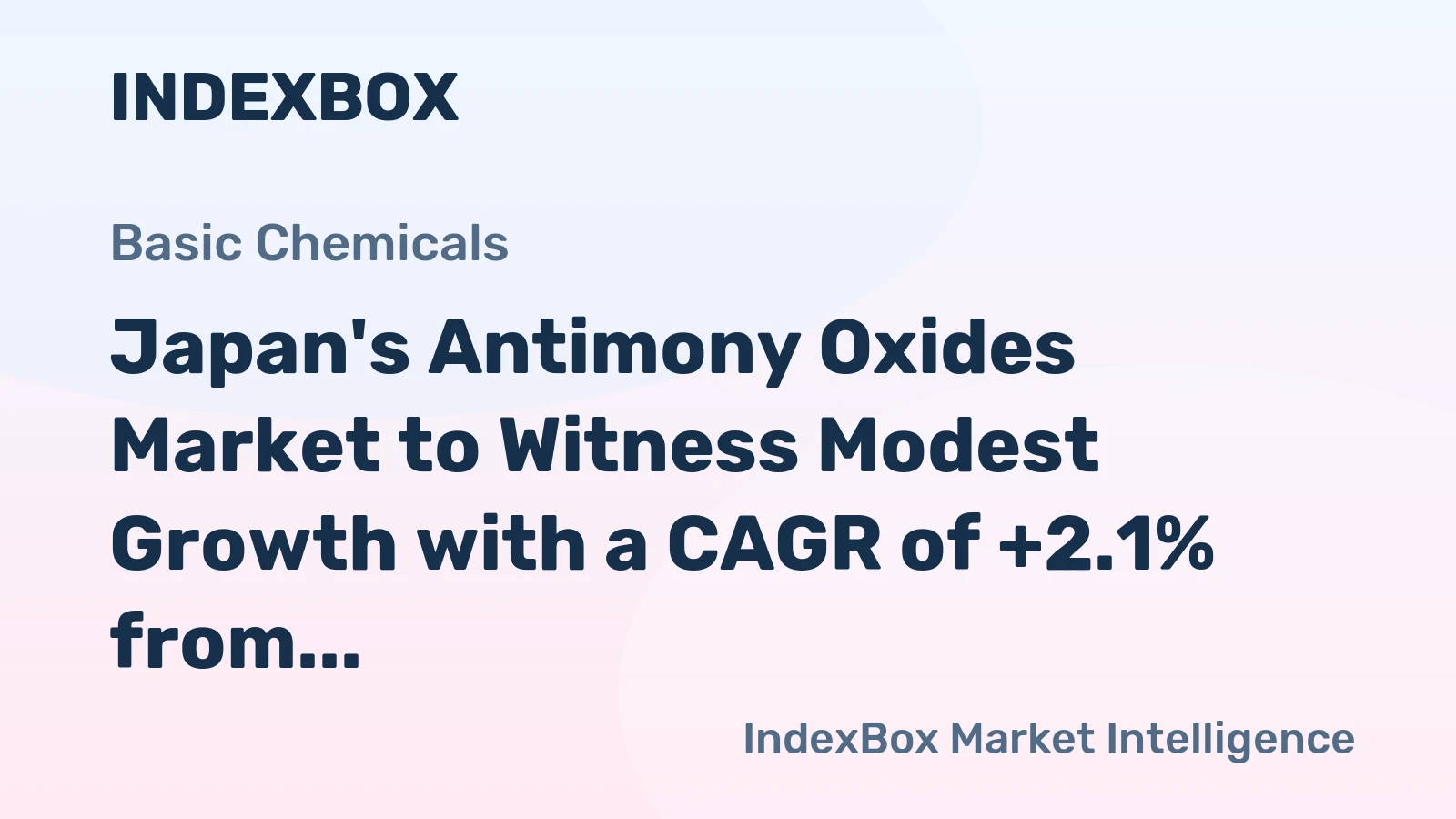 Japan's Antimony Oxides Market to Witness Modest Growth with a CAGR of +2.1% from 2024 to 2035