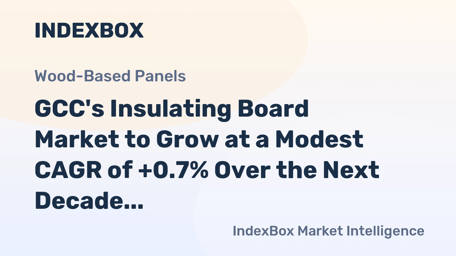 GCC's Insulating Board Market to Grow at a Modest CAGR of +0.7% Over the Next Decade