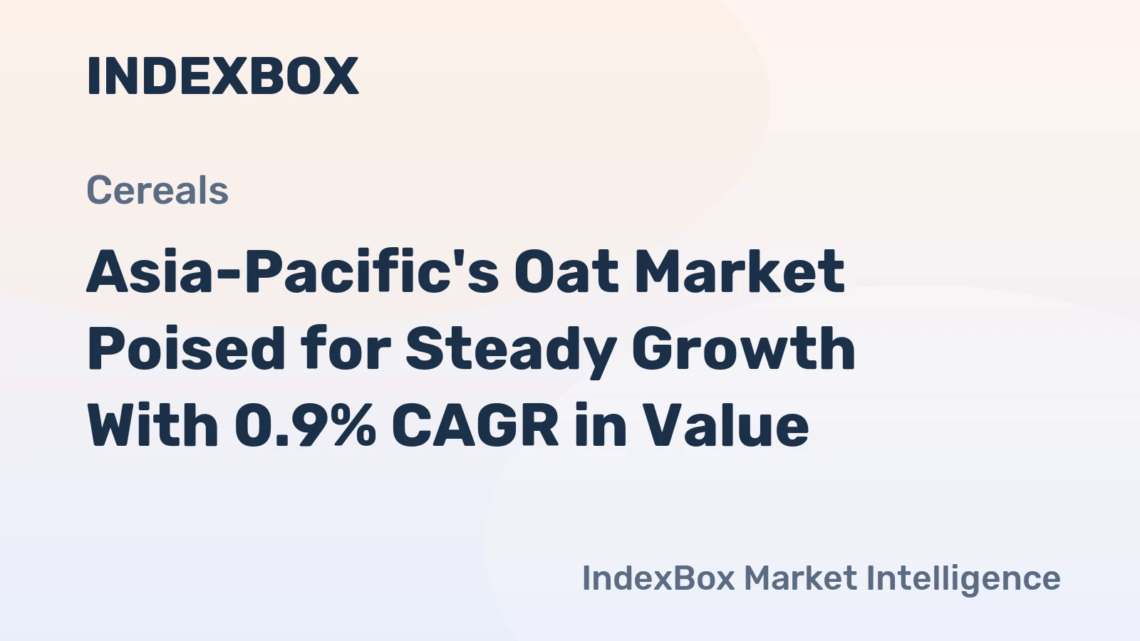 Asia-Pacific's Oat Market Poised for Steady Growth With 0.9% CAGR in Value