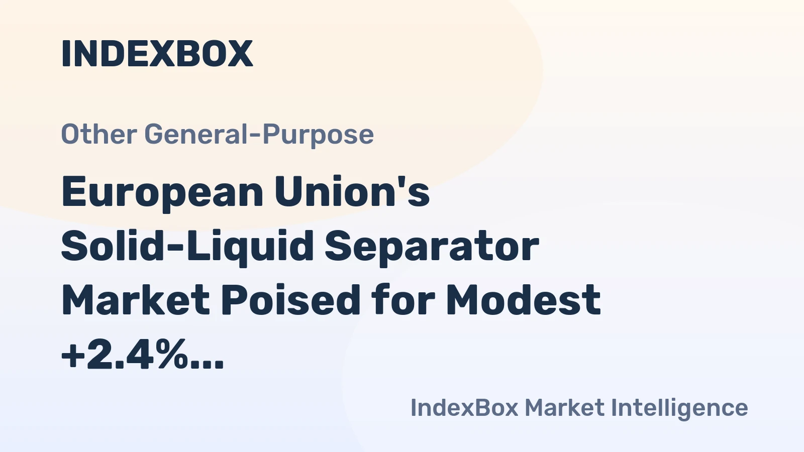European Union's Solid-Liquid Separator Market Poised for Modest +2.4% CAGR Growth Through 2035