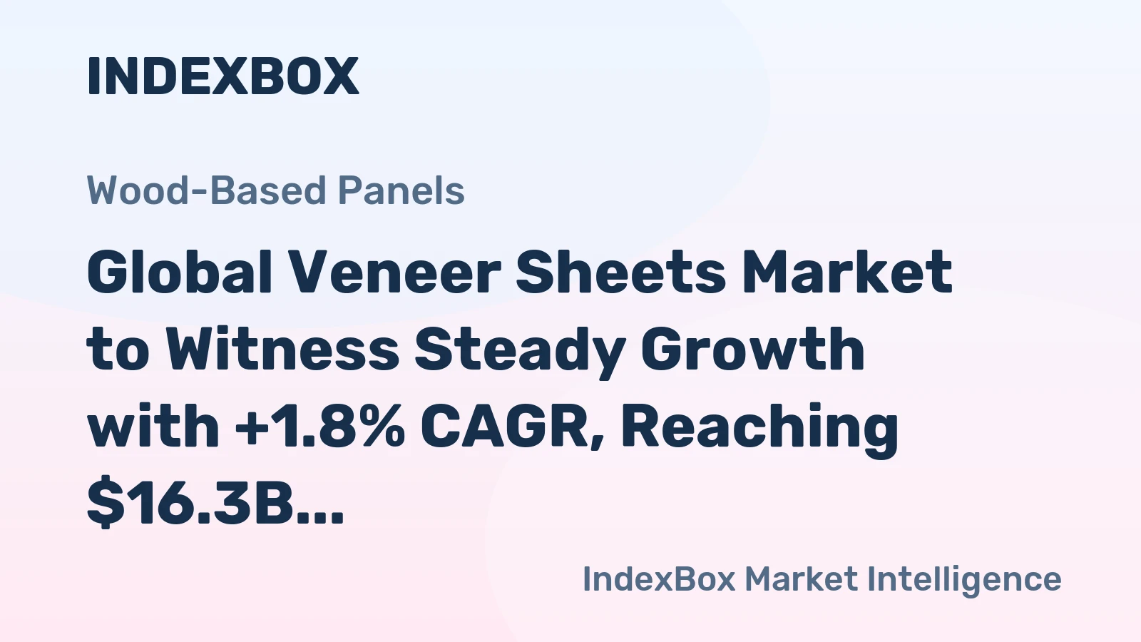 Global Veneer Sheets Market to Witness Steady Growth with +1.8% CAGR, Reaching $16.3B by 2035
