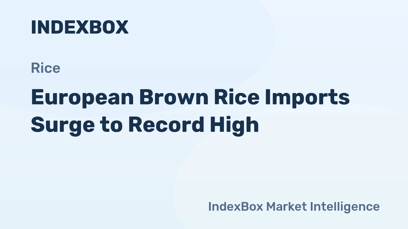 European Brown Rice Imports Surge to Record High