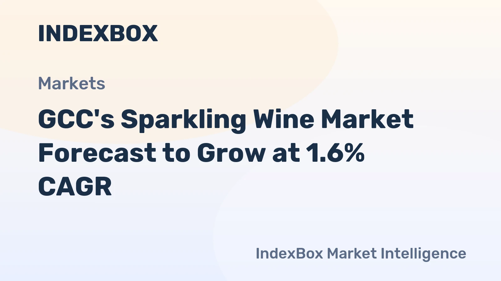 GCC's Sparkling Wine Market Forecast to Grow at 1.6% CAGR