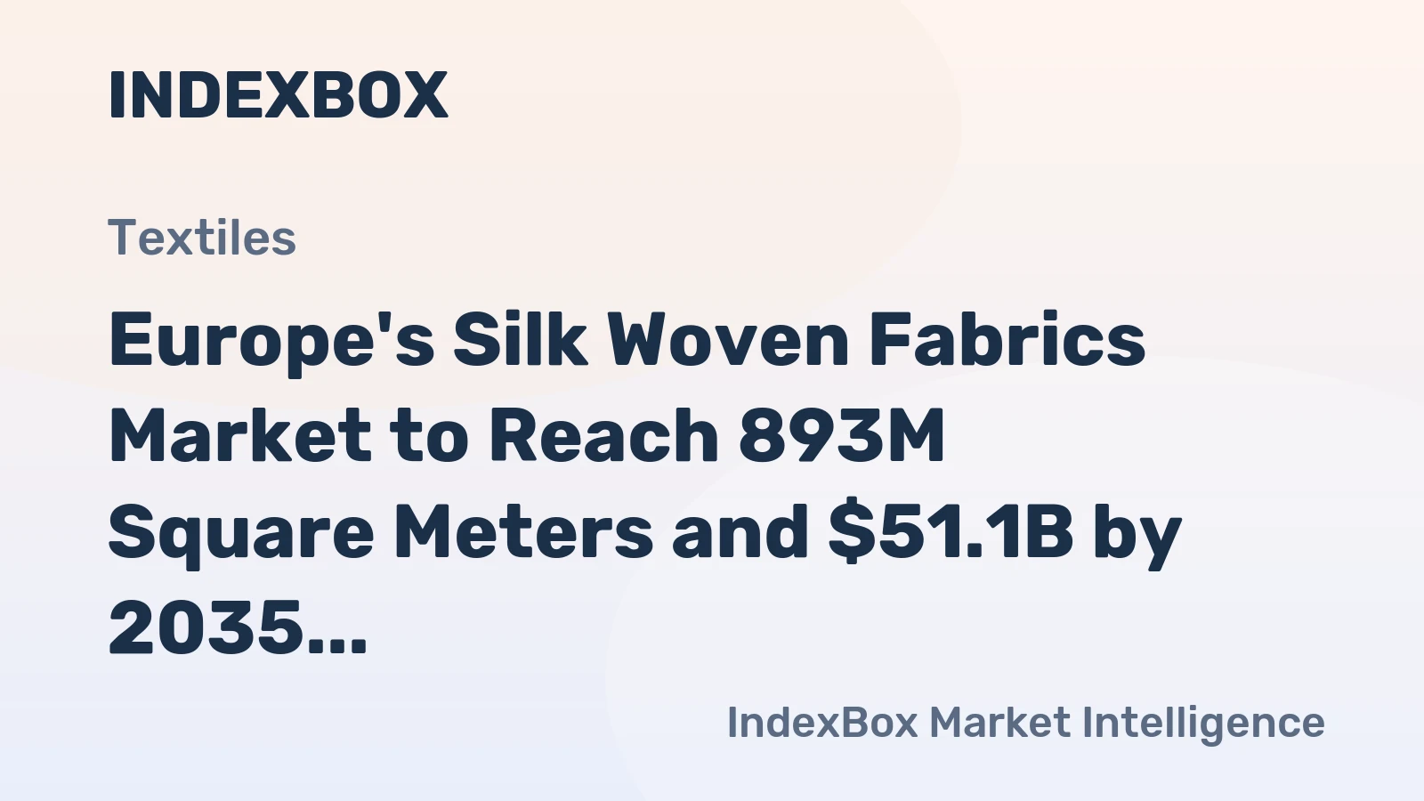 Europe's Silk Woven Fabrics Market to Reach 893M Square Meters and $51.1B by 2035