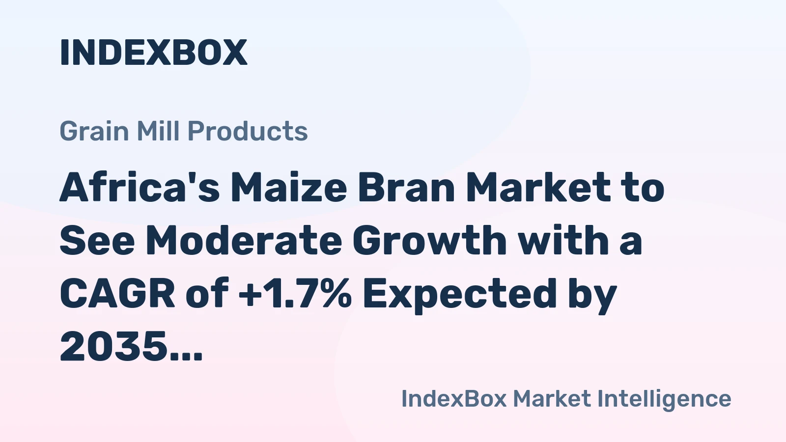 Africa's Maize Bran Market to See Moderate Growth with a CAGR of +1.7% Expected by 2035