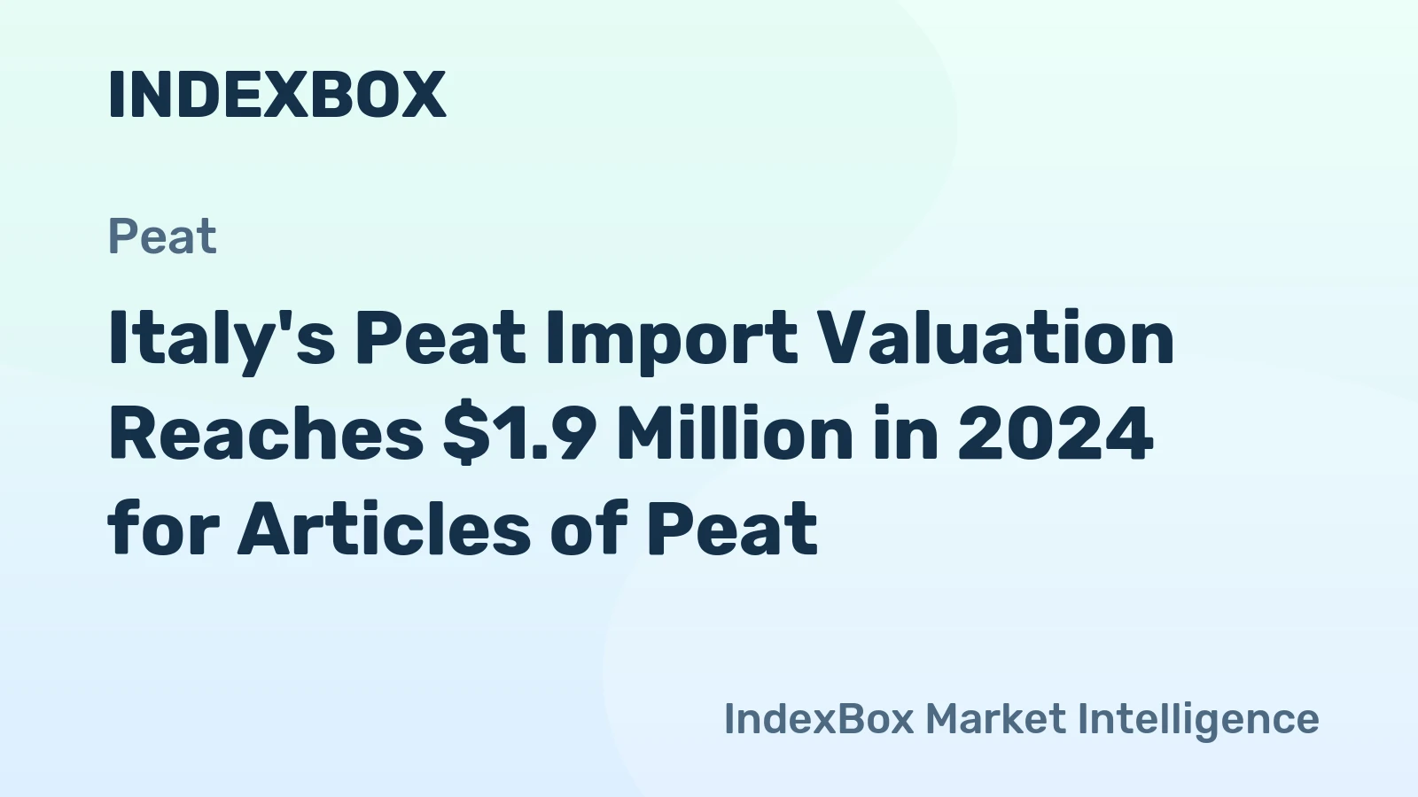 Italy's Peat Import Valuation Reaches $1.9 Million in 2024 for Articles of Peat