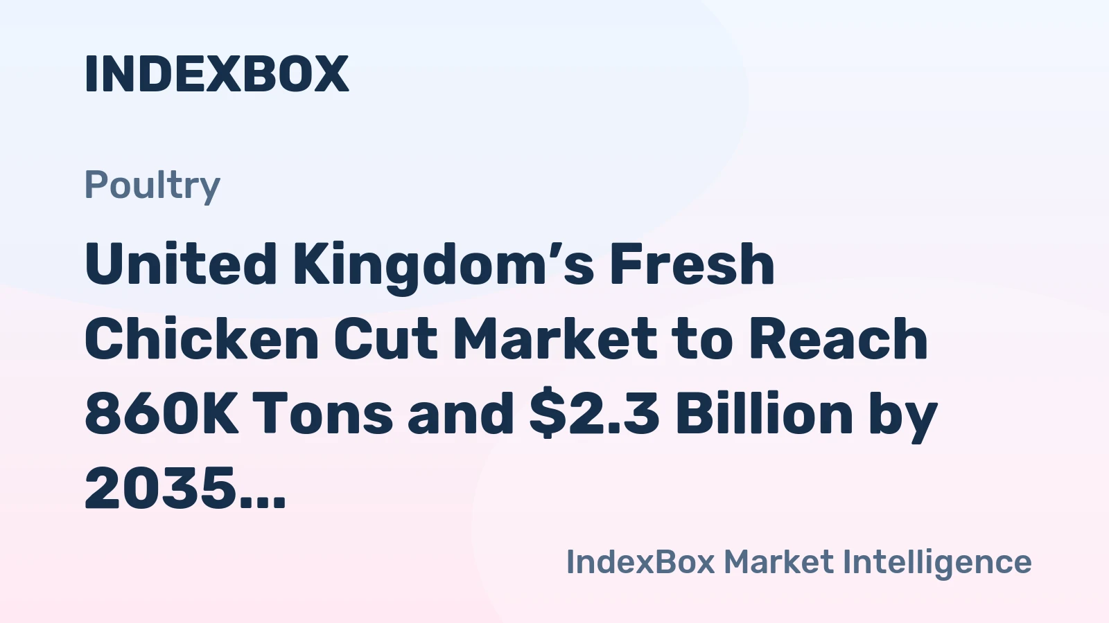 United Kingdom’s Fresh Chicken Cut Market to Reach 860K Tons and $2.3 Billion by 2035