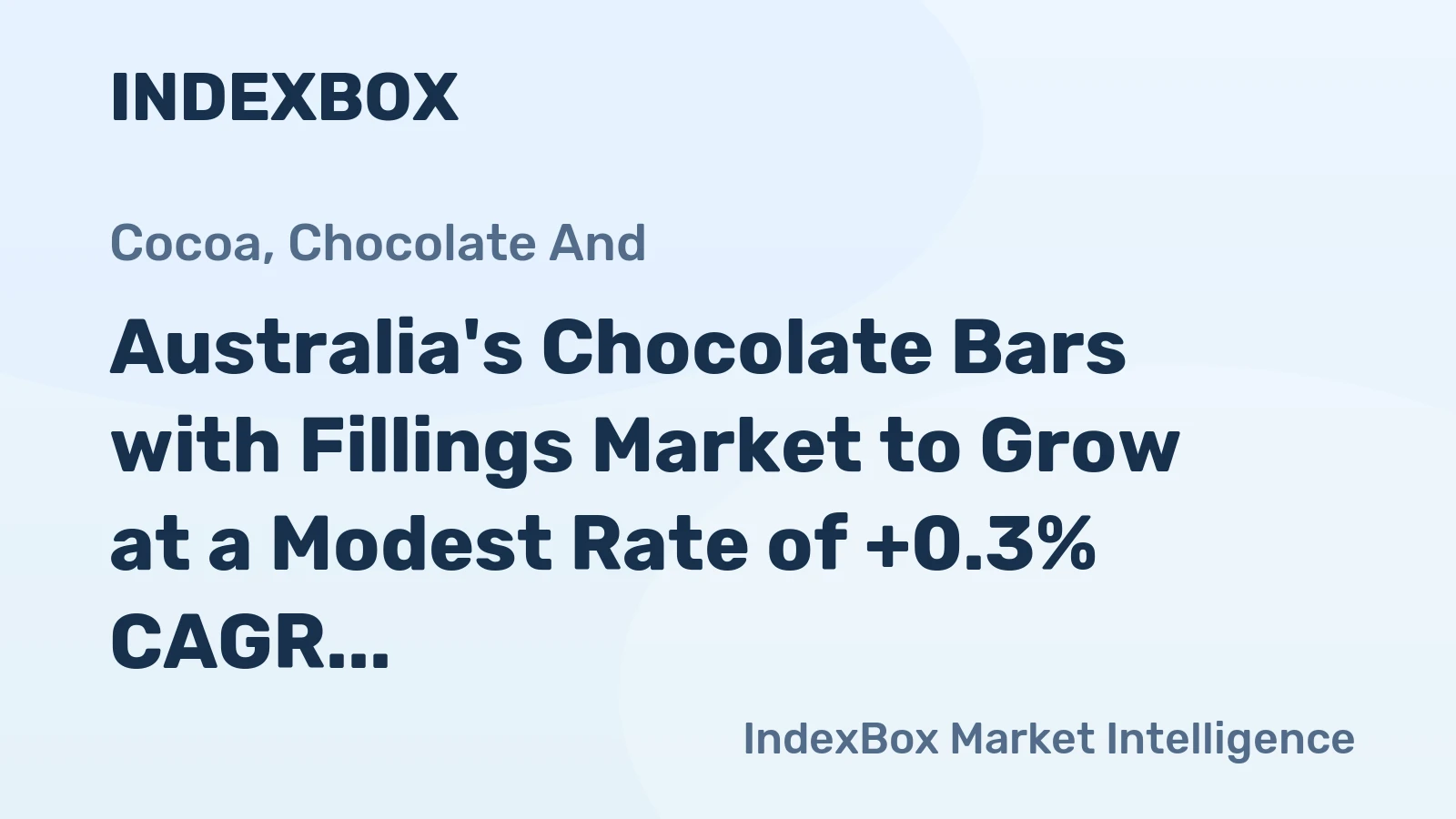 Australia's Chocolate Bars with Fillings Market to Grow at a Modest Rate of +0.3% CAGR from 2024 to 2035