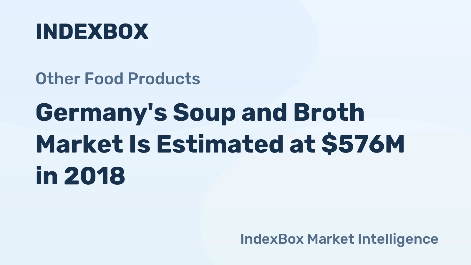 Germany's Soup and Broth Market Is Estimated at $576M in 2018