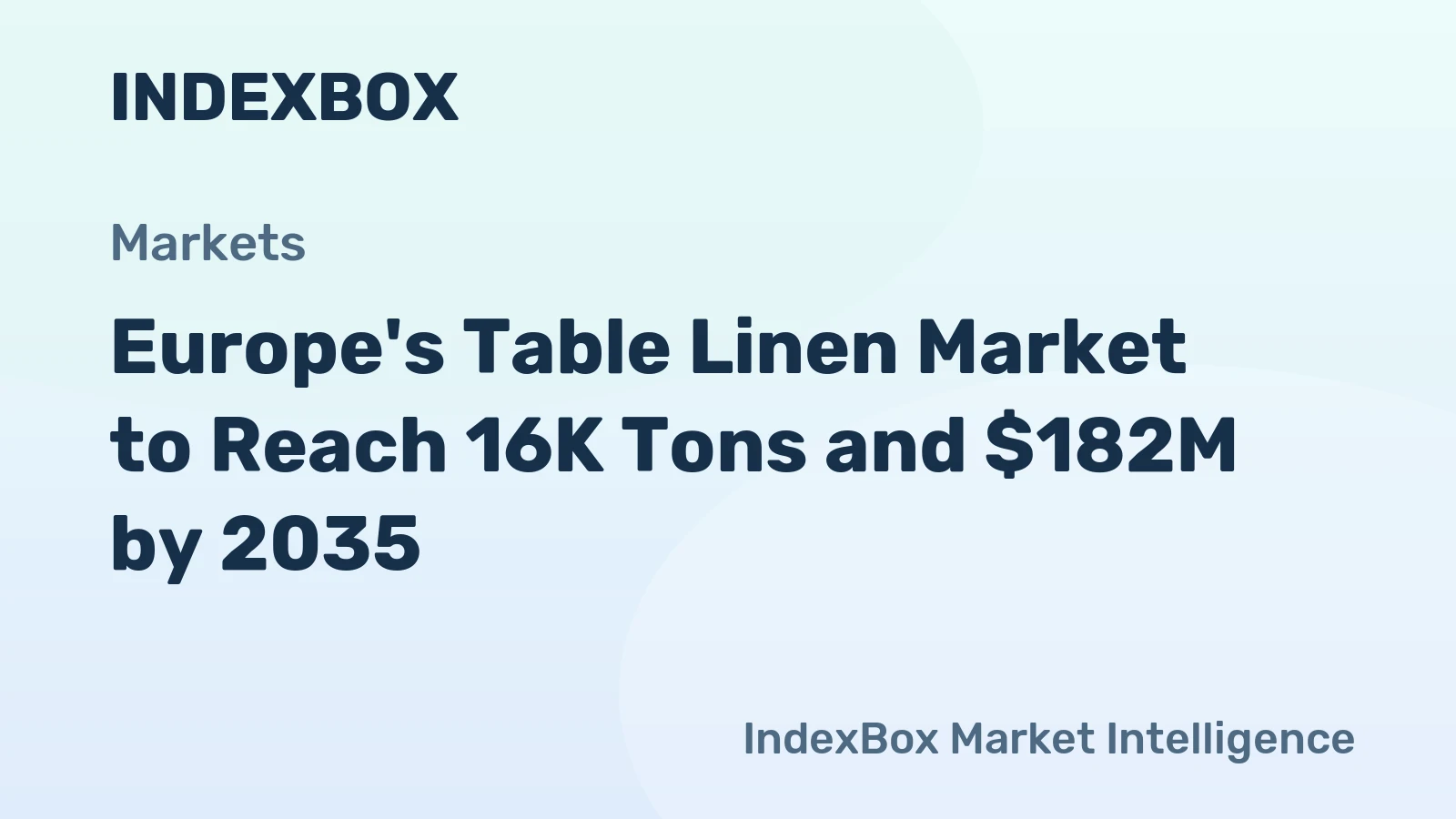 Europe's Table Linen Market to Reach 16K Tons and $182M by 2035
