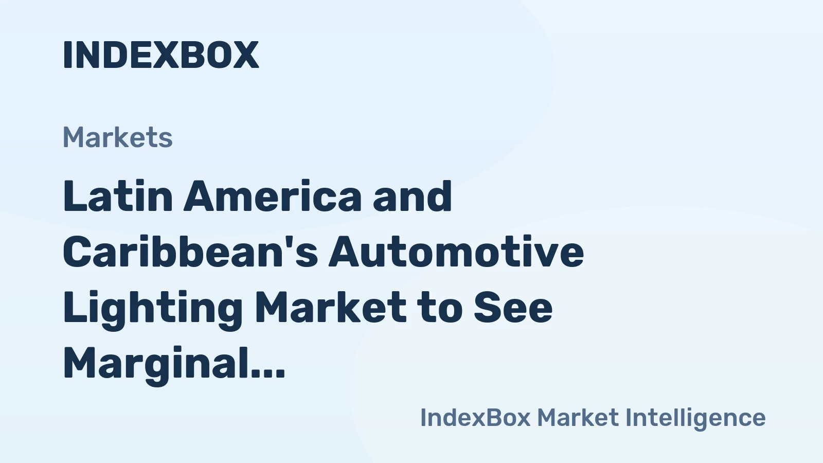 Latin America and Caribbean's Automotive Lighting Market to See Marginal Growth at 0.2% CAGR by 2035