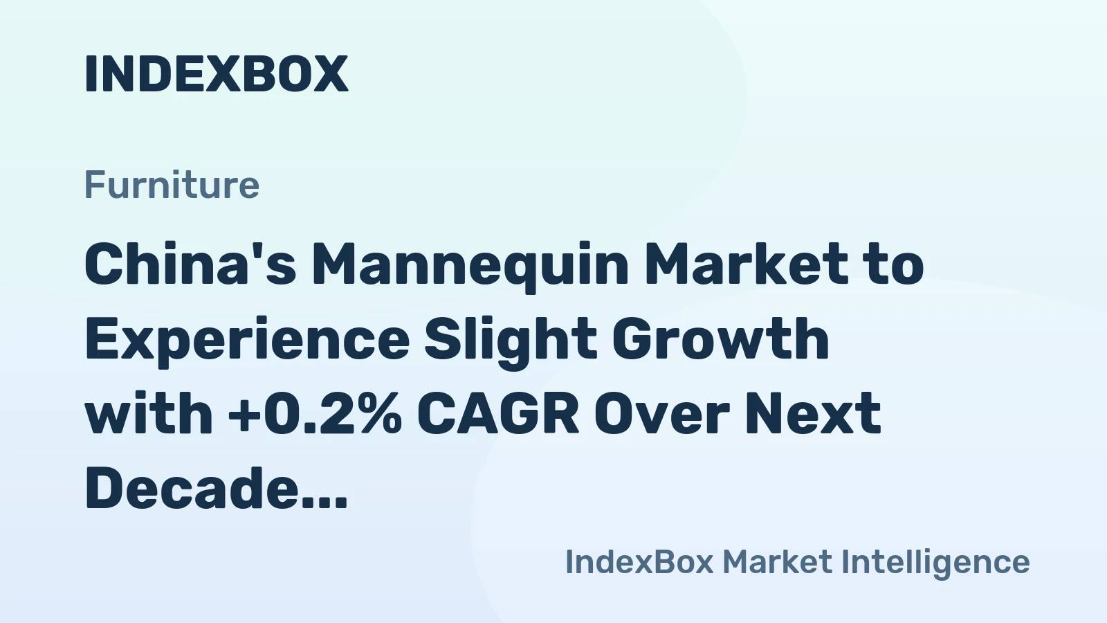 China's Mannequin Market to Experience Slight Growth with +0.2% CAGR Over Next Decade