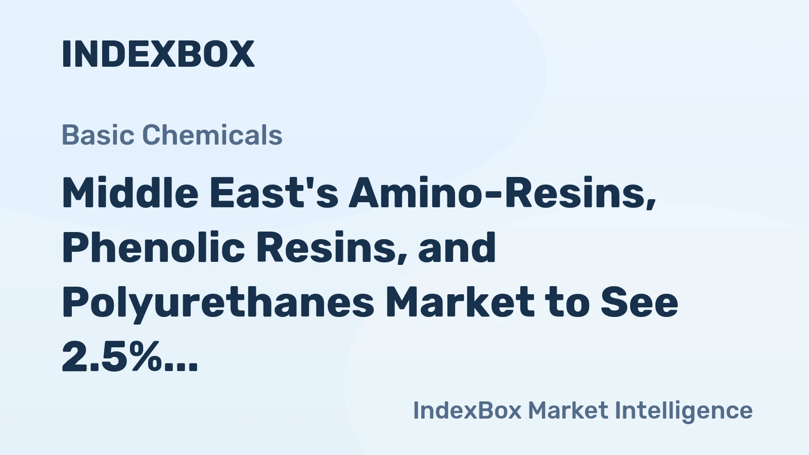 Middle East's Amino-Resins, Phenolic Resins, and Polyurethanes Market to See 2.5% CAGR Growth from 2024 to 2035