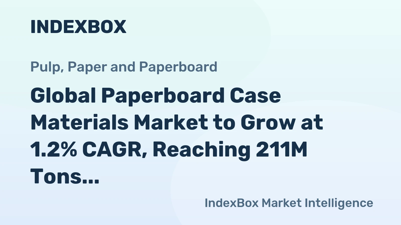Global Paperboard Case Materials Market to Grow at 1.2% CAGR, Reaching 211M Tons by 2035