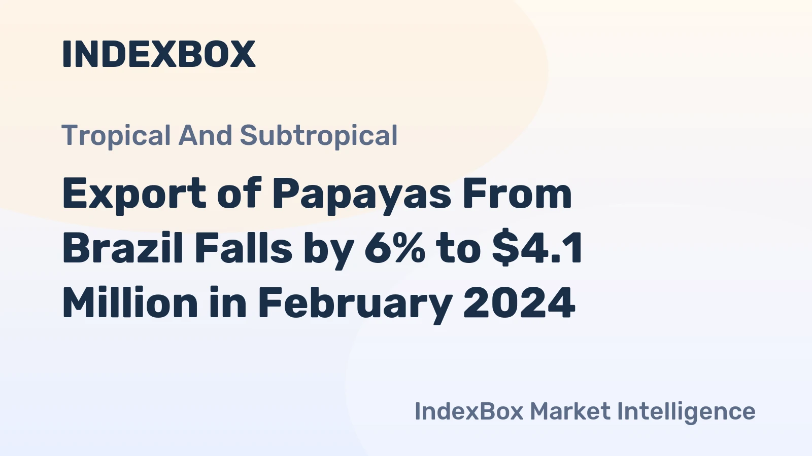 Export of Papayas From Brazil Falls by 6% to $4.1 Million in February 2024