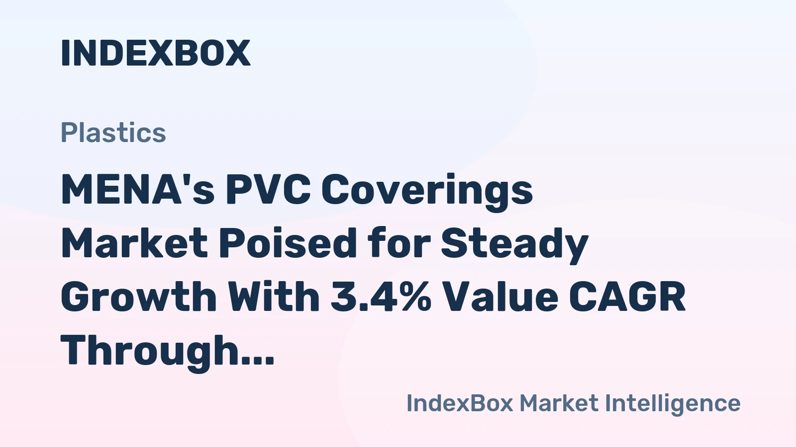 MENA's PVC Coverings Market Poised for Steady Growth With 3.4% Value CAGR Through 2035