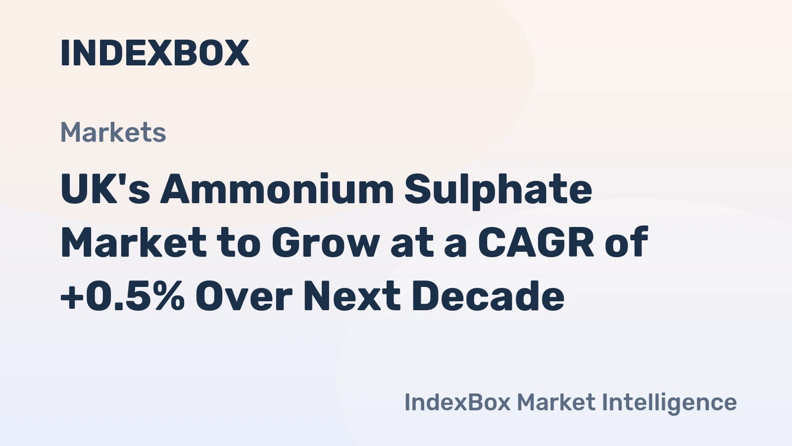 UK's Ammonium Sulphate Market to Grow at a CAGR of +0.5% Over Next Decade